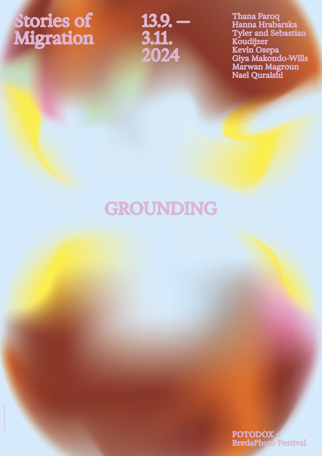 “Grounding. Stories of Migration ”, 2024, by Studio Sara Cristina Moser - typo/graphic posters