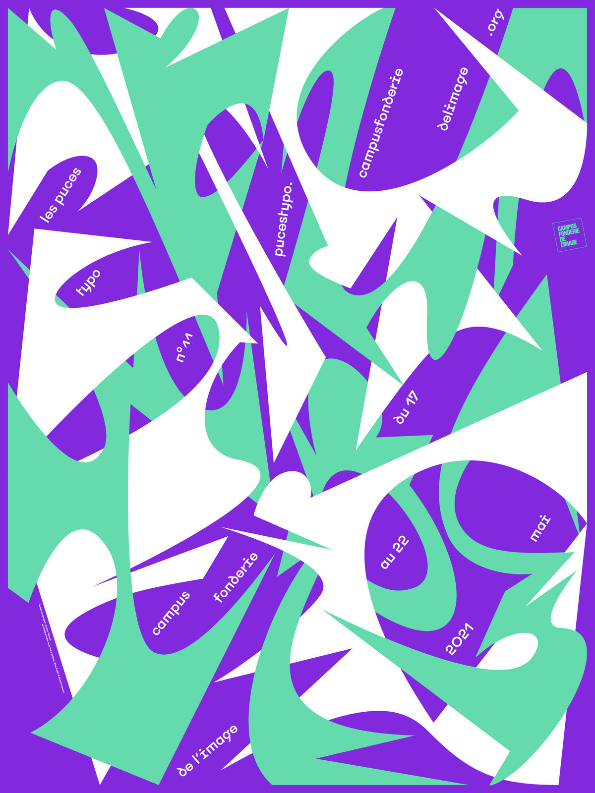 “Puces Typo #13”, 2023, by Simon Renaud - typo/graphic posters