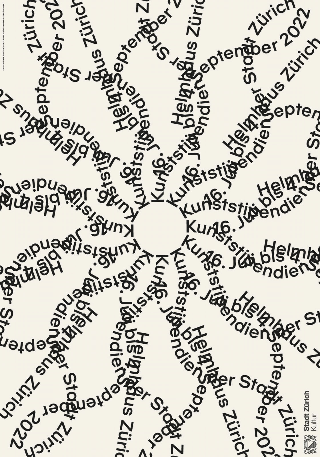 “Zürich Art Grants 2022 Poster Series 7/216”, 2022, by Skala Design ...