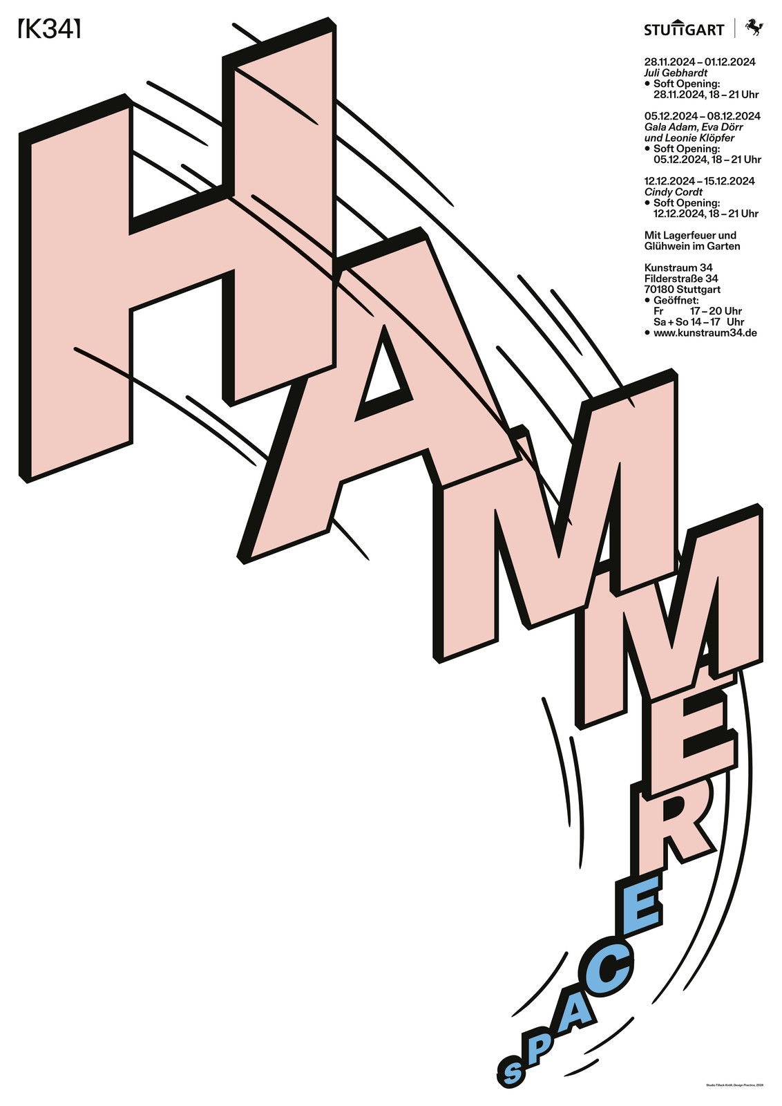 “Hammerspace”, 2024, by Studio Tillack Knöll - typo/graphic posters