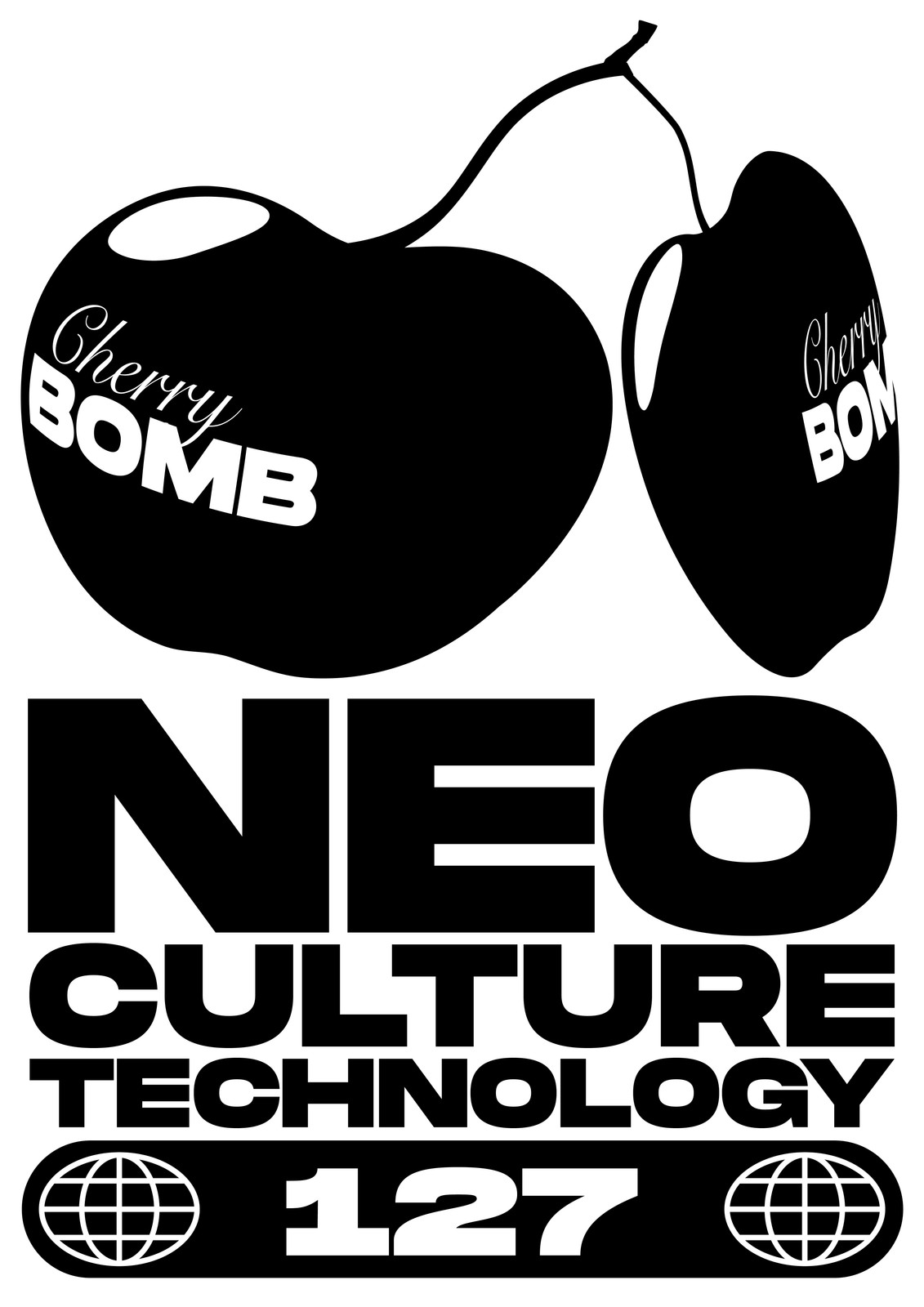 “Cherry Bomb”, 2020, by Junki Hong - typo/graphic posters