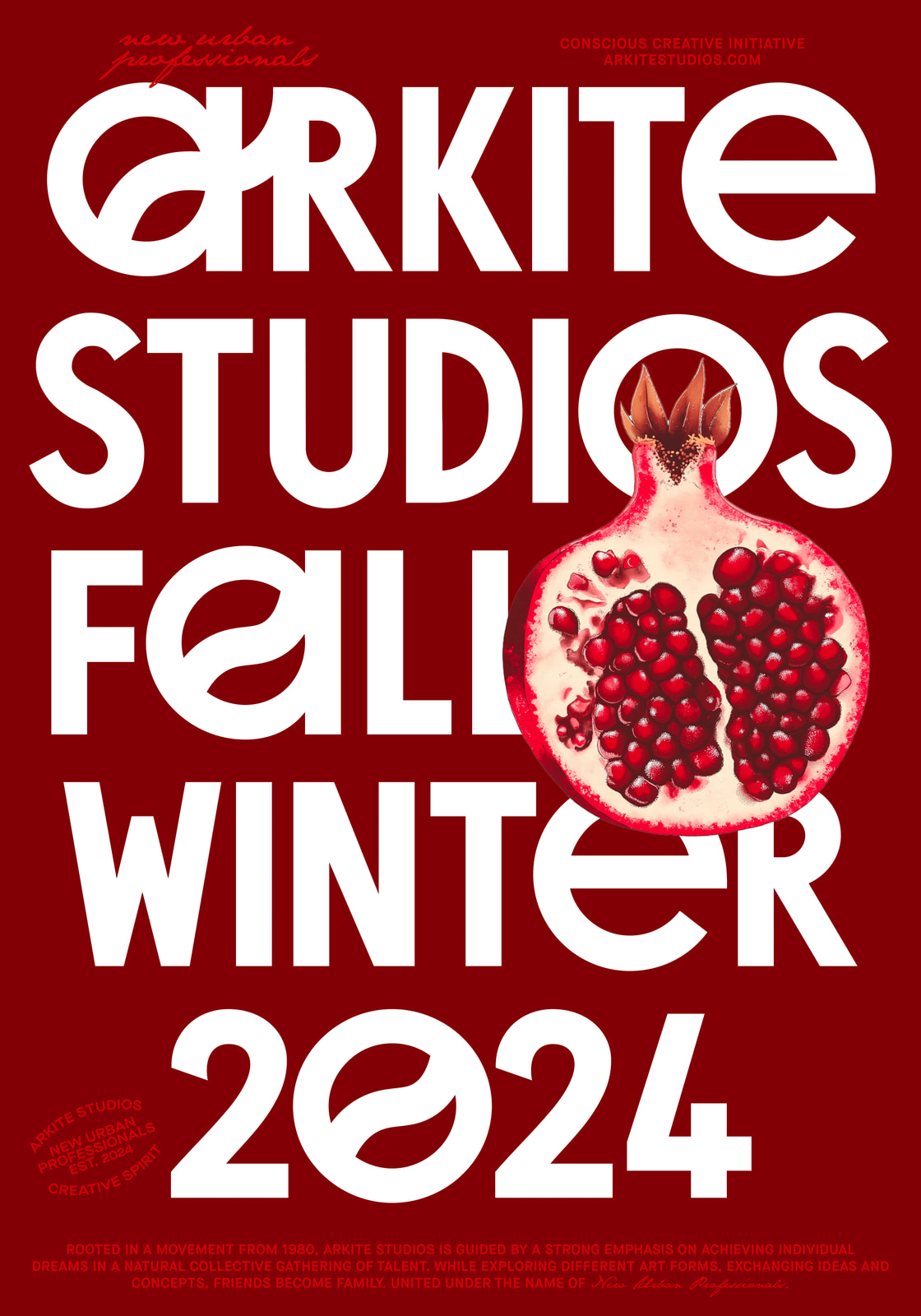 “arkite studios FW24”, 2024, by Nico Schröder - typo/graphic posters