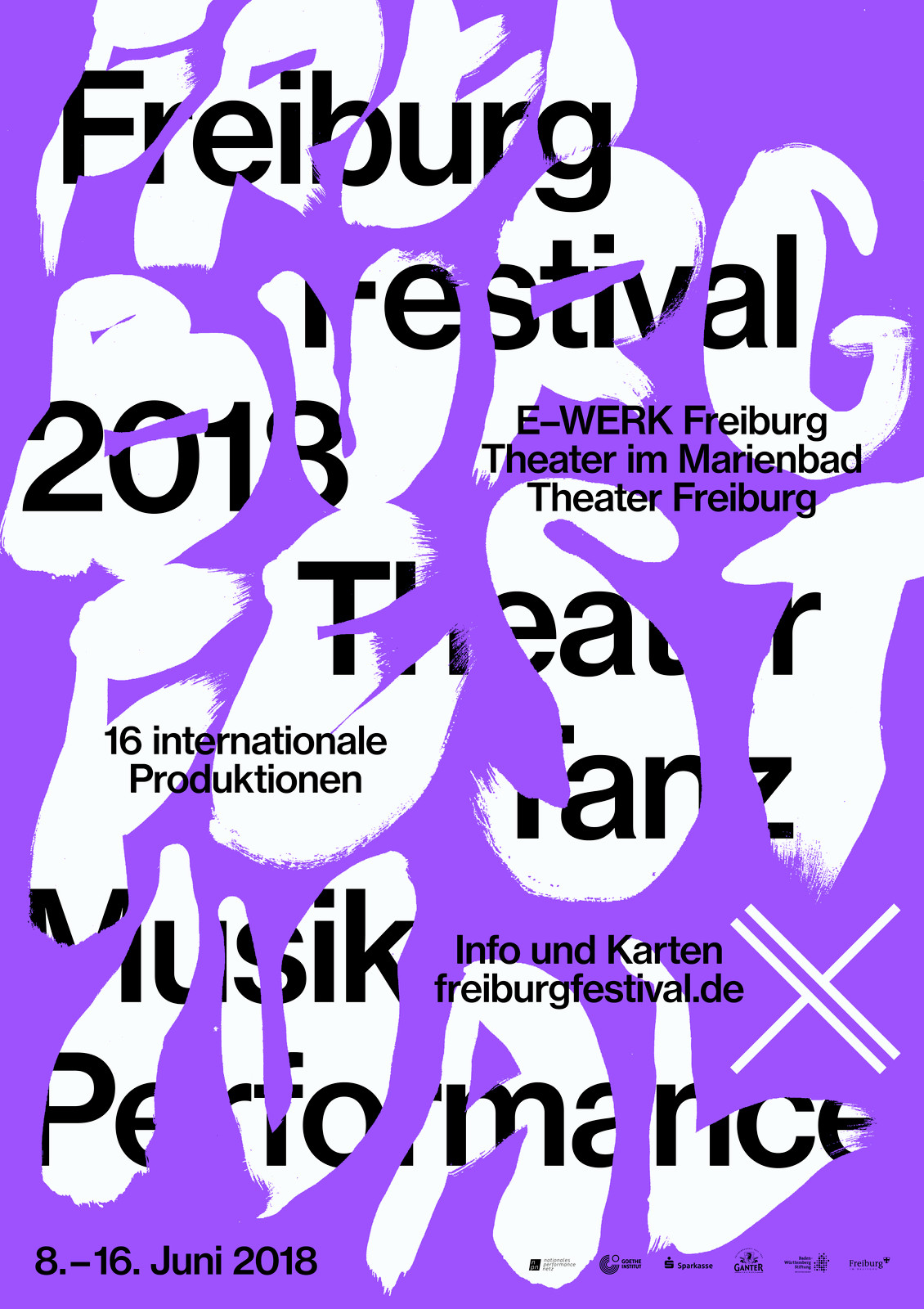 “Freiburg Festival”, 2018, by Studio Mut - typo/graphic posters