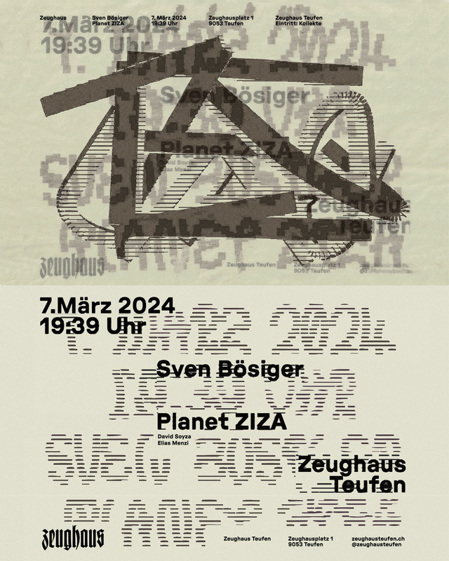“Zeughaus Teufen 2024 annual programme”, 2024, by Bänziger Hug for 100 beste Plakate - typo ...