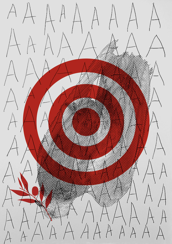 “AAAAA”, 2022, by Baklažanas - typo/graphic posters