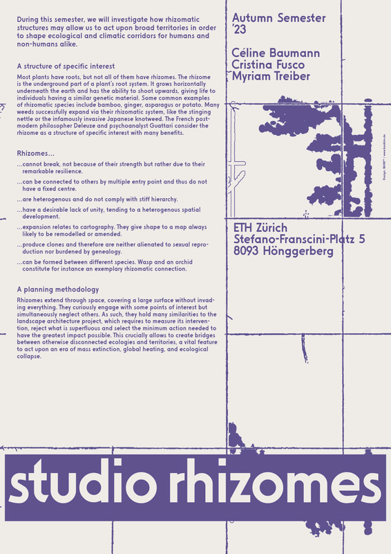 “Studio Rhizome at ETH Zurich”, 2023, by BANK™ - typo/graphic posters