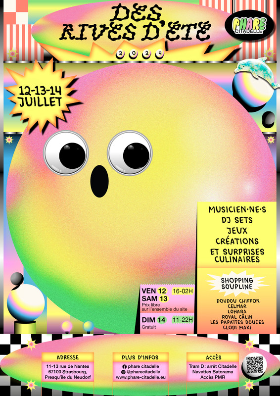 “Phare Citadelle - Des rives d'été”, 2024, by Ben&Jo - typo/graphic posters