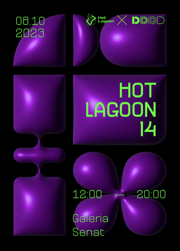 “Hot Lagoon 14”, 2023, by Eleni Dafini Bacula - typo/graphic posters