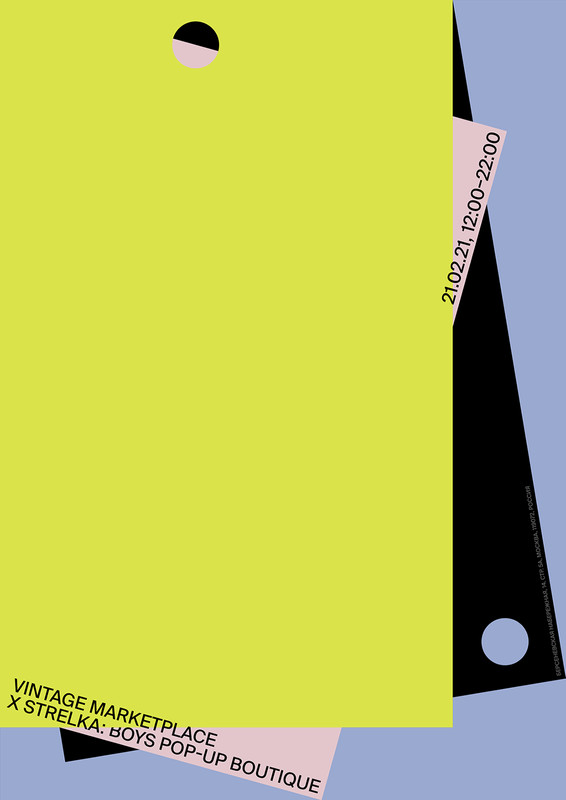 “Strelka Bar”, 2021, by Elvira Akateva - typo/graphic posters