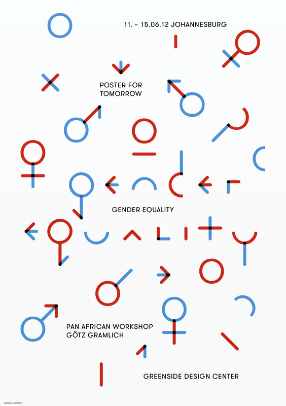 “Gender equality”, 2012, by Götz Gramlich - typo/graphic posters