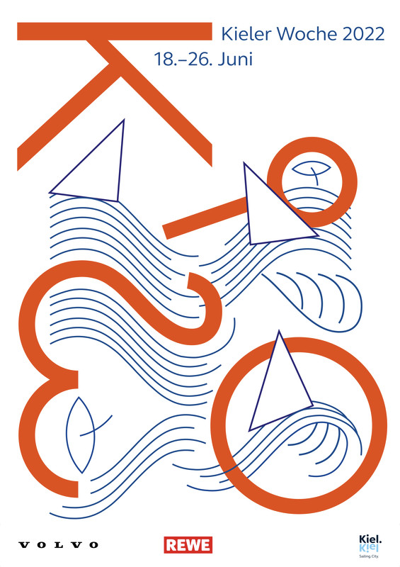 2022, by Studio Yukiko for Kieler Woche - typo/graphic posters