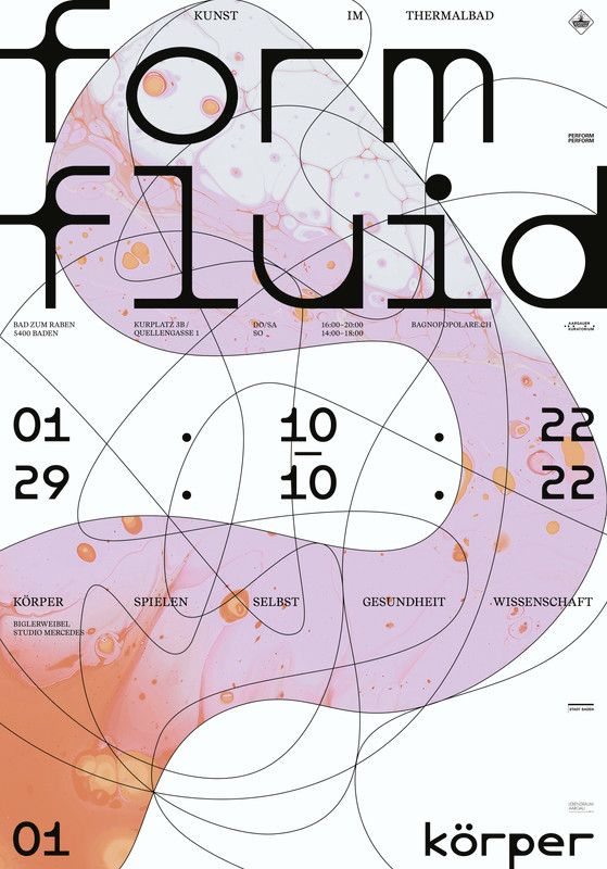 “Form Fluid, Zyklus 2, Spielen”, 2022, by Lea Huser - typo/graphic posters