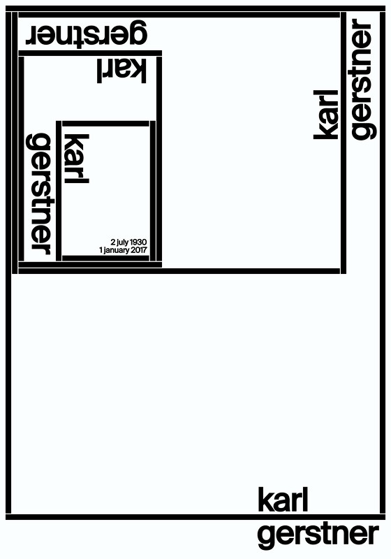 “Karl Gerstner”, 2021, by Mikhail Lychkovskiy - typo/graphic posters