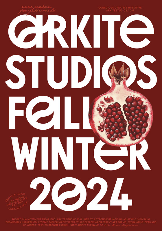 “arkite studios FW24”, 2024, by Nico Schröder - typo/graphic posters