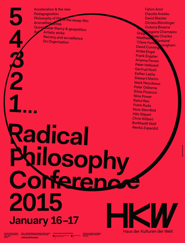 “54321… Radical Philosophy Conference 2015”, 2015, by NODE Berlin Oslo ...