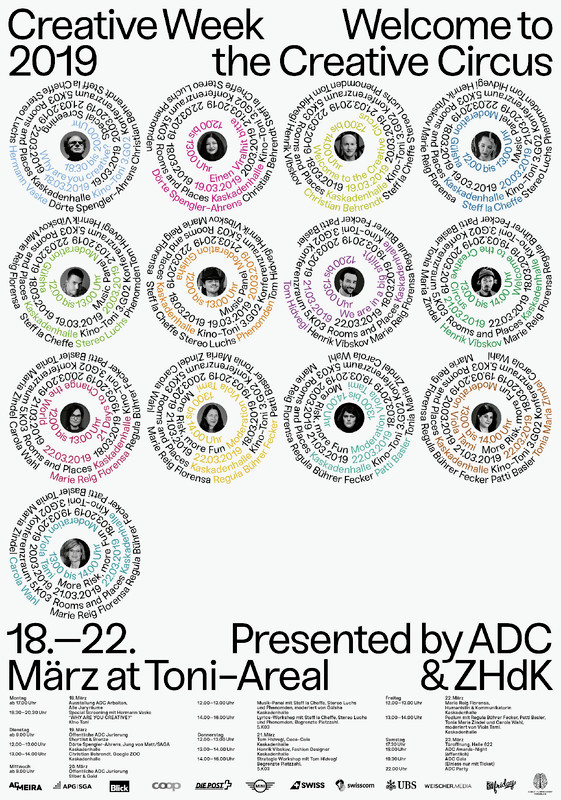 “ADC Creative Week 2019 – Daily poster”, 2019, by Skala Design GmbH ...