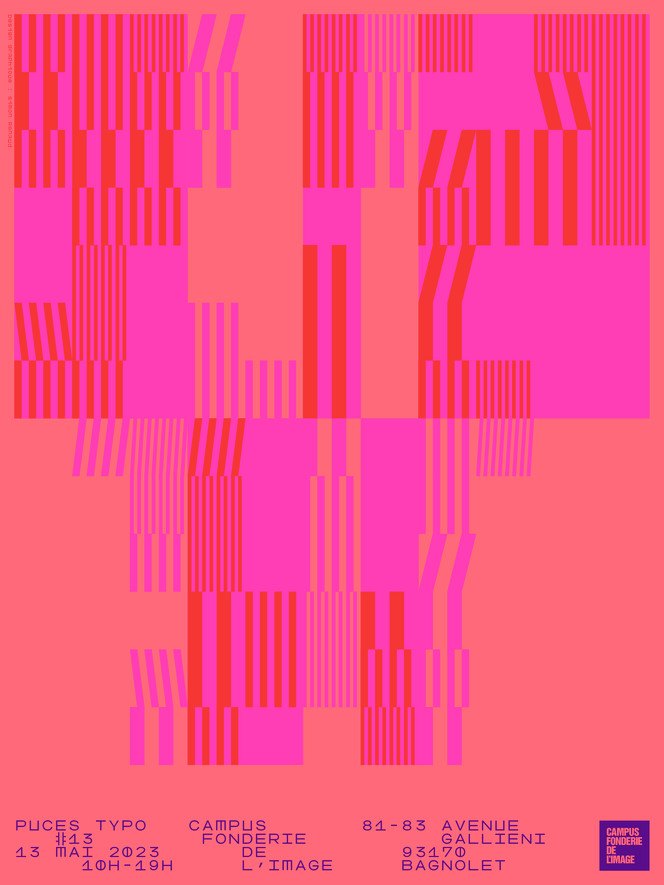 “Puces Typo #13”, 2023, by Simon Renaud - typo/graphic posters
