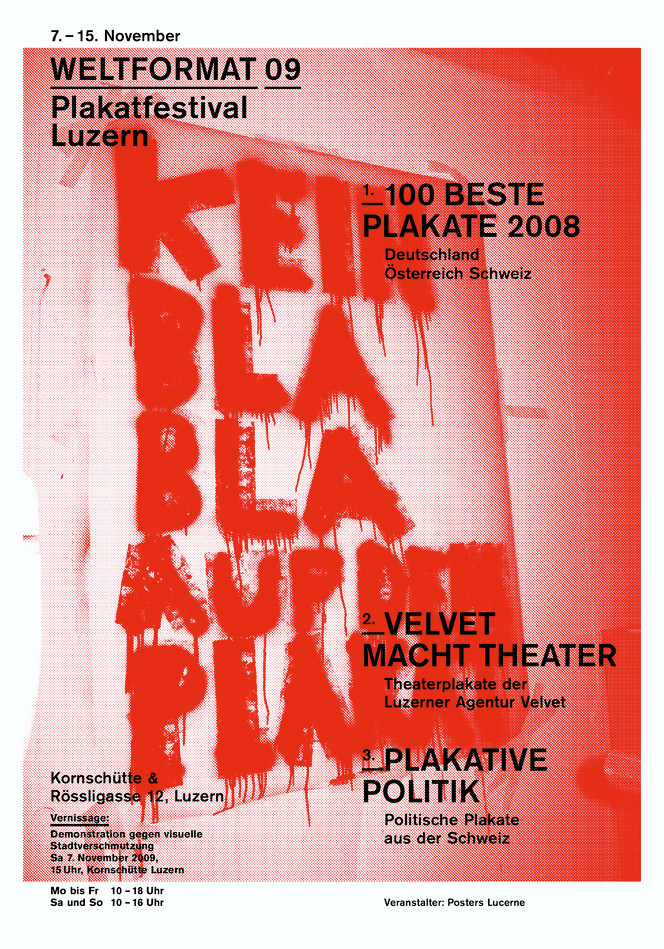 “Weltformat 14”, 2014, by Grilli Type for Weltformat - typo/graphic posters